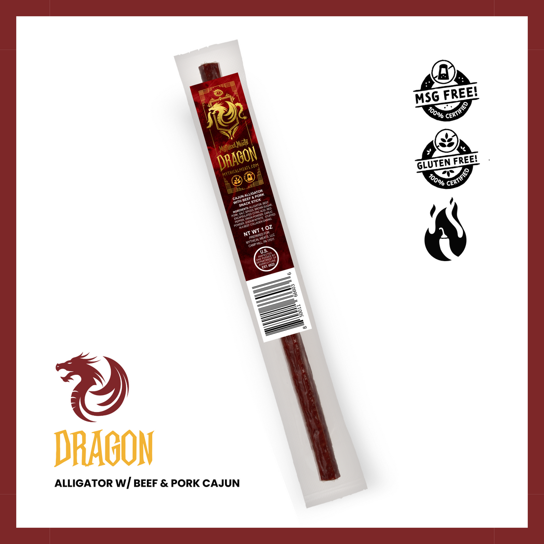 Dragon — Cajun Style Alligator with Beef and Pork Stick (24) – Mythical ...