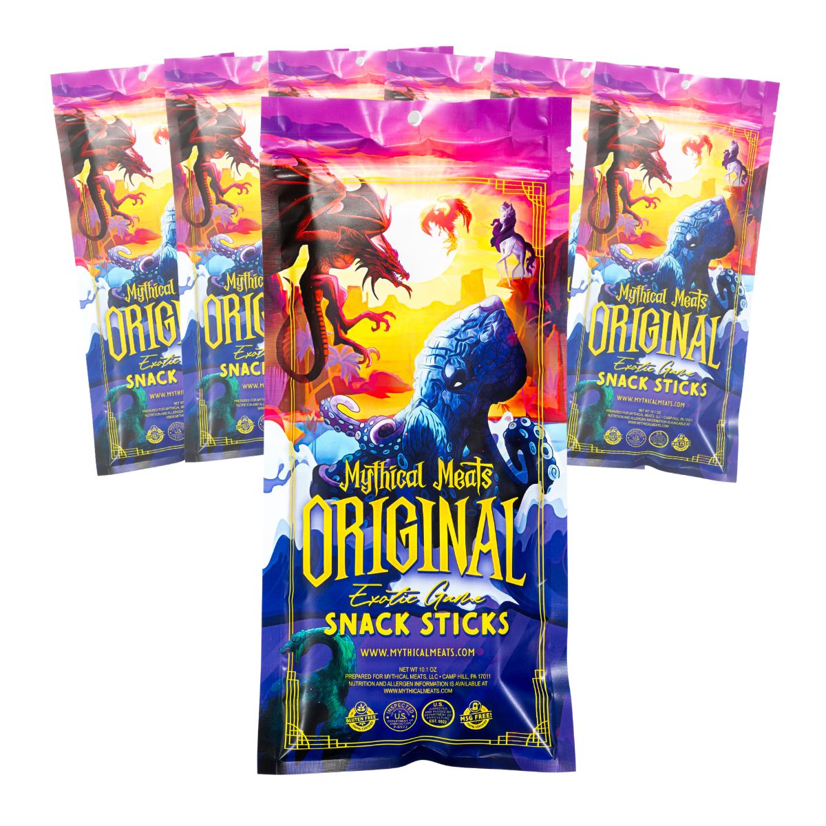 Mythical Meats Original Variety Pack | 10 Exotic Snack Sticks ...