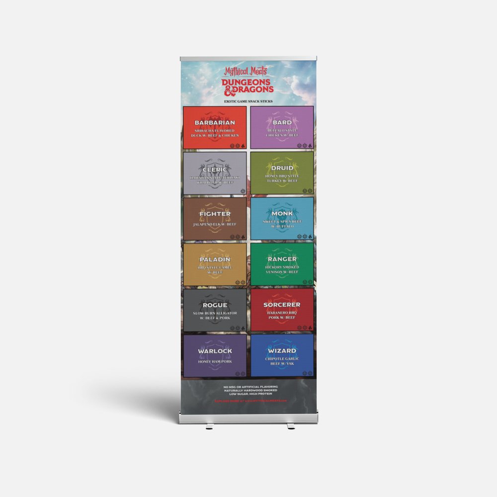 Mythical Meats 20 Flavor Showcase Banner | Retail Display – Mythical ...