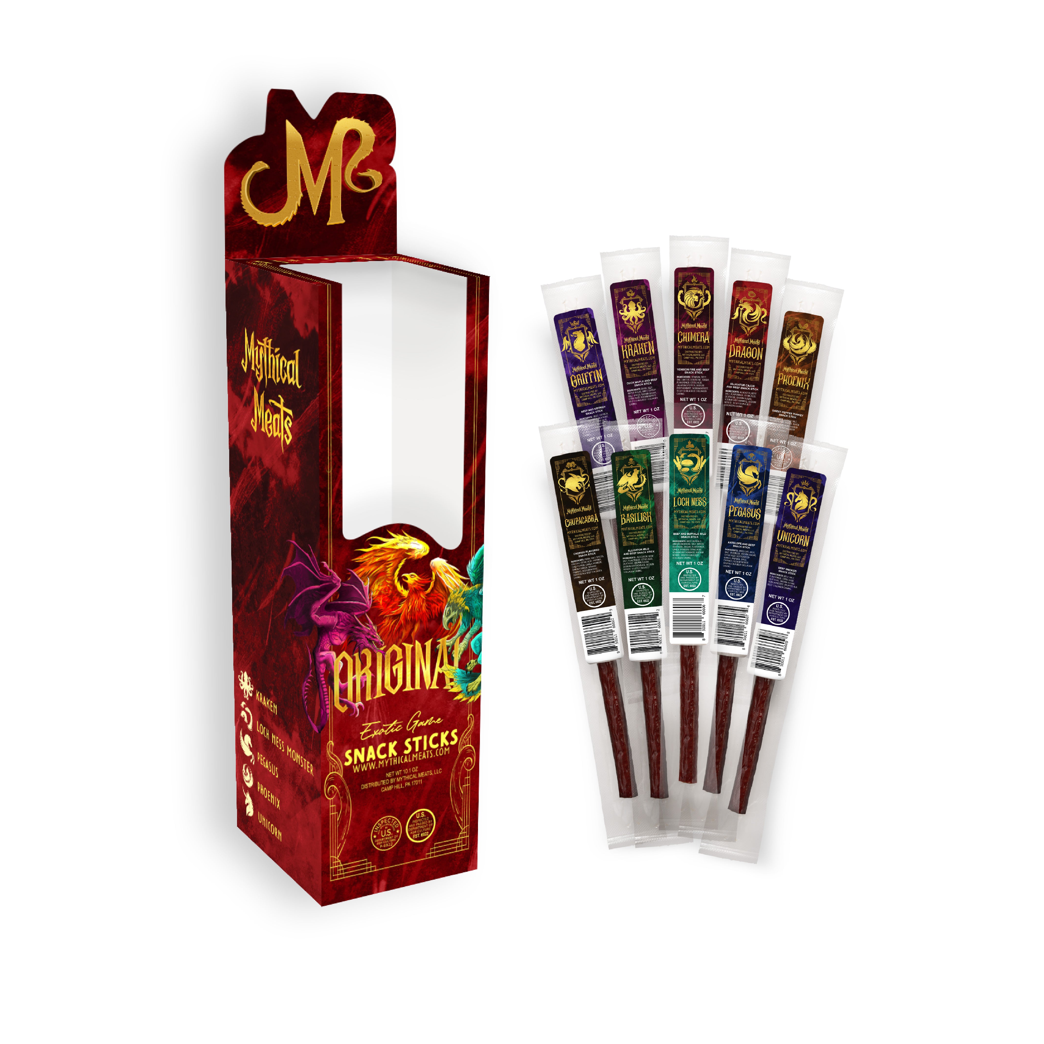 Mythical Meats Single Display Box | Holds 24 Snack Sticks – Mythical ...